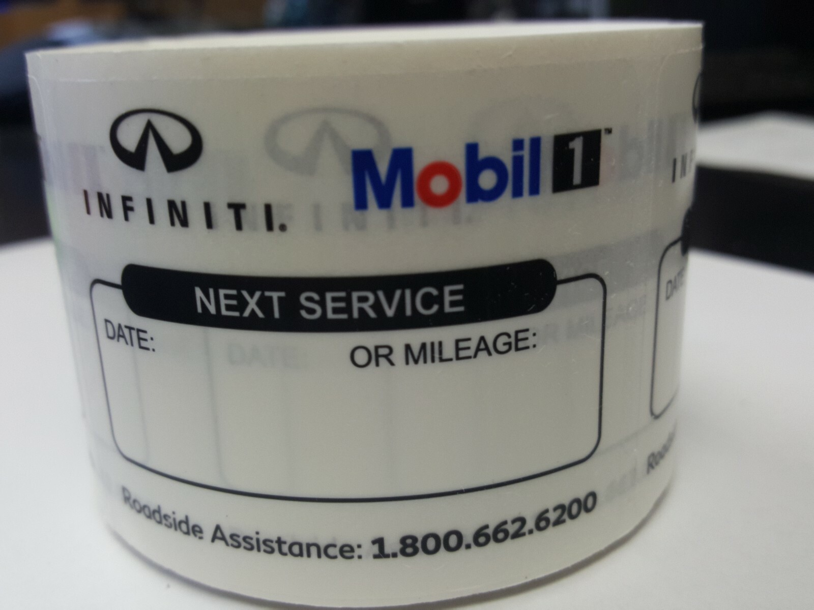 INFINITI MOBIL 1 Oil Change Stickers (100 Stickers) | eBay