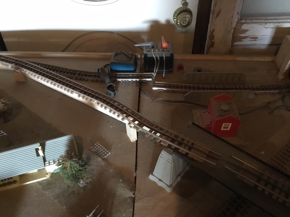 Vintage 0 Gauge Train Layout Diorama With Buildings and Track 4 foot by ...