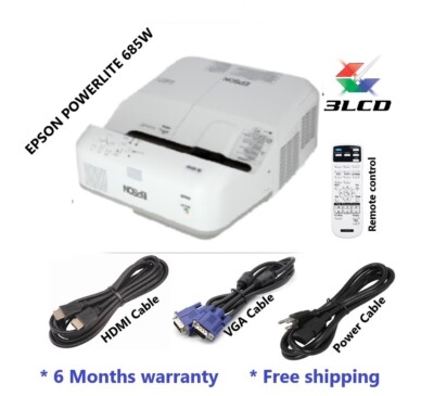 Epson PowerLite 685W WXGA Ultra-Short Throw 3LCD Projector V11H744620 ...