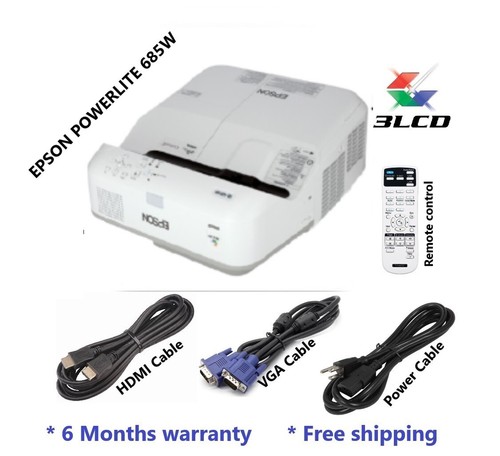 Epson PowerLite 685W WXGA Ultra-Short Throw 3LCD Projector V11H744620 ...