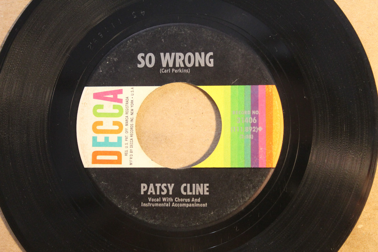 PATSY CLINE---SO WRONG (1962) | eBay