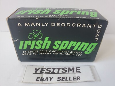 Vintage Black Box Irish Spring A Manly Deodorant Soap Bar 5 Oz (new-old ...