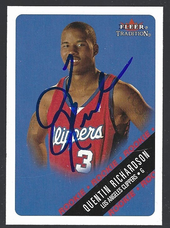 2000-01 Fleer Tradition #242 Quentin Richardson IP autograph signed ...