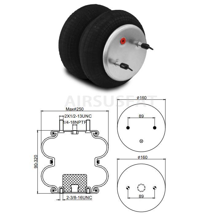 For Firestone W01-358-6905 20F Air Suspension Air Spring Assembly ...