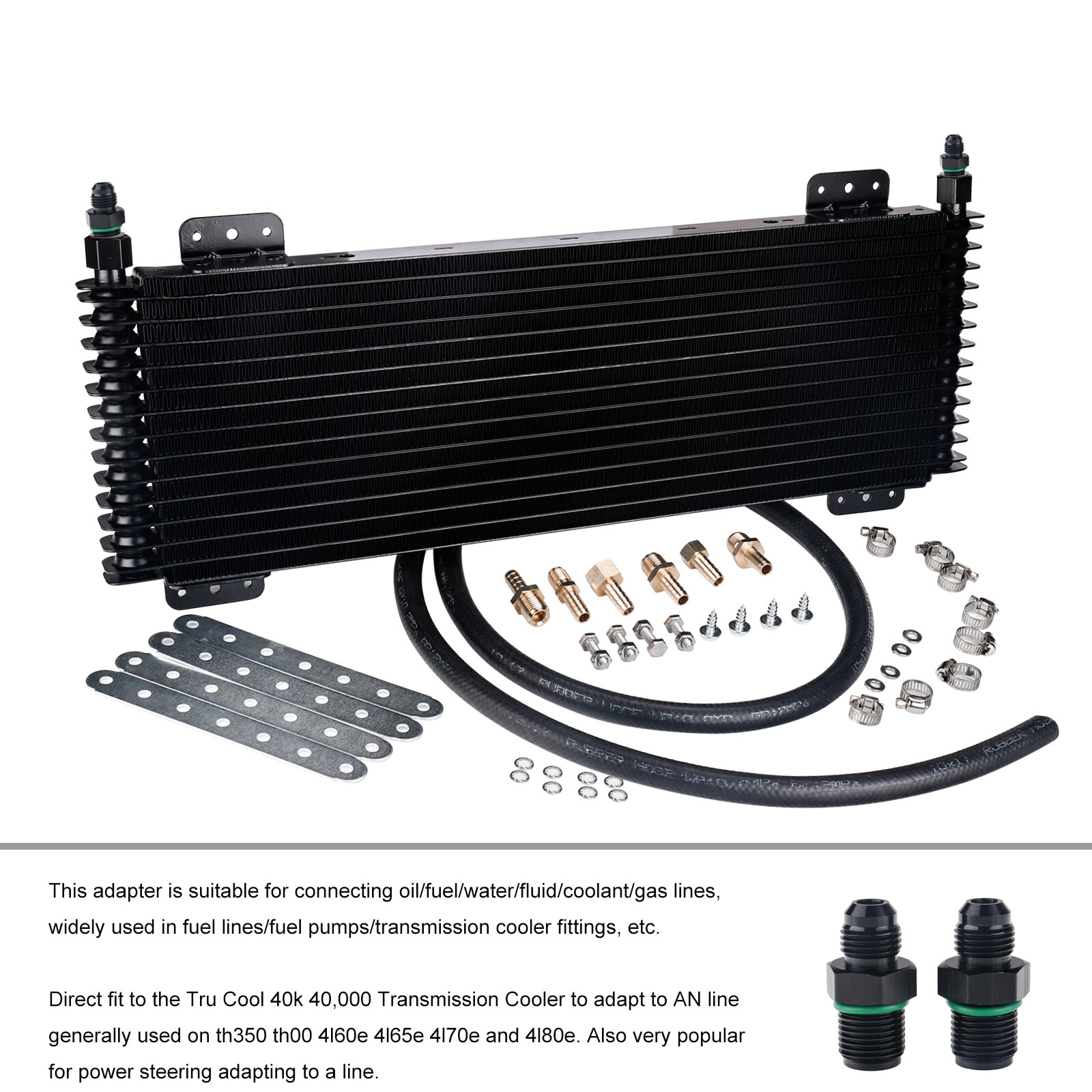 For Tru-Cool 40000 40k GVW Transmission Oil Cooler Low-Pressure W/ 6AN ...