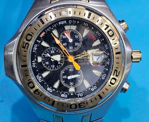 B741 - H31527 VINTAGE Citizen Eco-Drive Divers 200M Watch D2-67 | eBay
