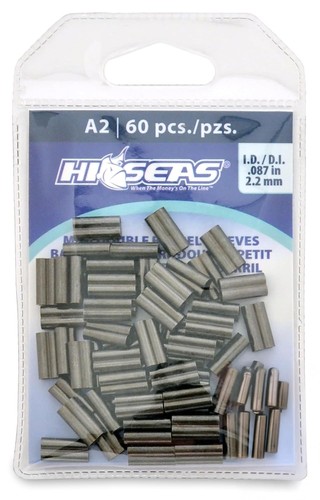 HI-SEAS Mini Double Barrel Copper Sleeves, 2.2 mm ID, 3.5 OD, 12.1 ...