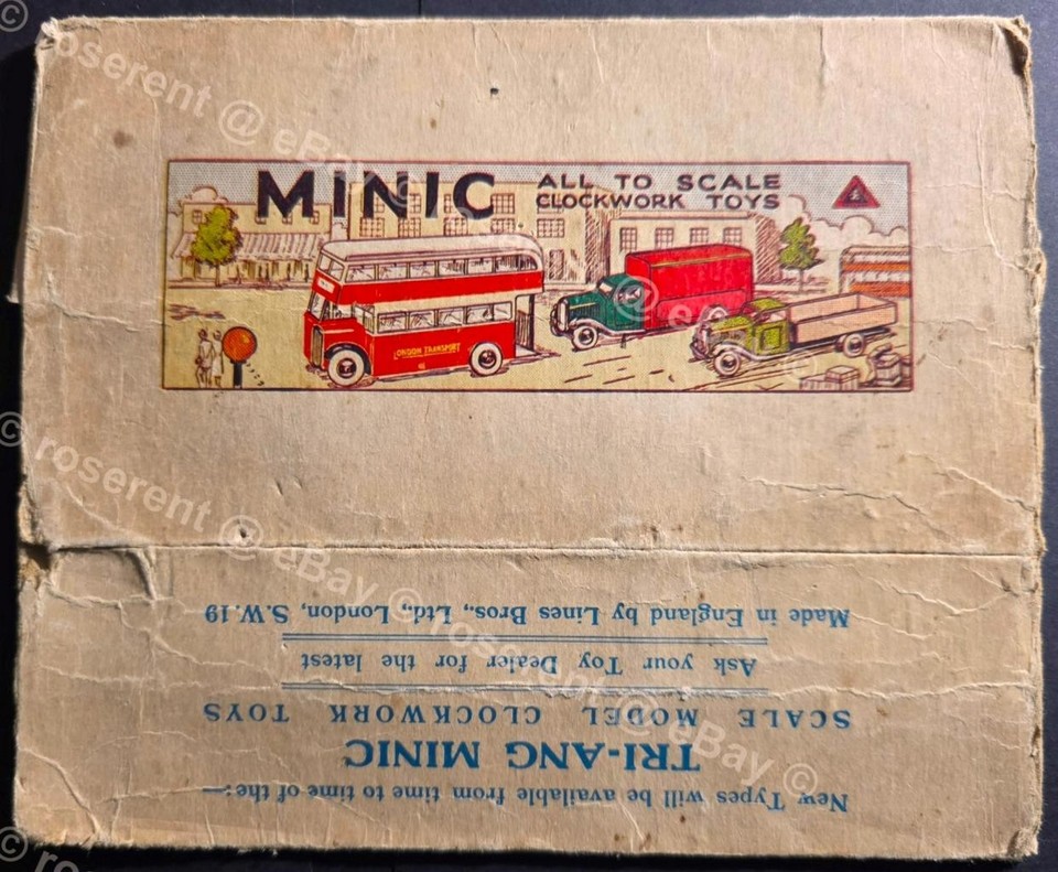 vintage Triang Minic - Clockwork Toys - Lines Bros Box only 18.5 by 10 ...