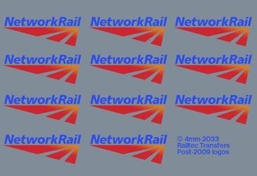 Network Rail logos post 2009 (small standard size) water decals Railtec ...