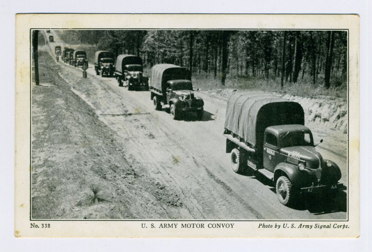 1941 Postmarked Postcard- U.S. Army Motor Convoy- WWII | eBay