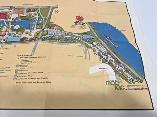 1982 WORLD'S FAIR MAP KNOXVILLE TENNESSEE Foldout Paper | eBay