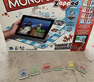 🌷 MONOPOLY Zapped Edition Hasbro Replacement Pieces 6 Tokens Pawns ...