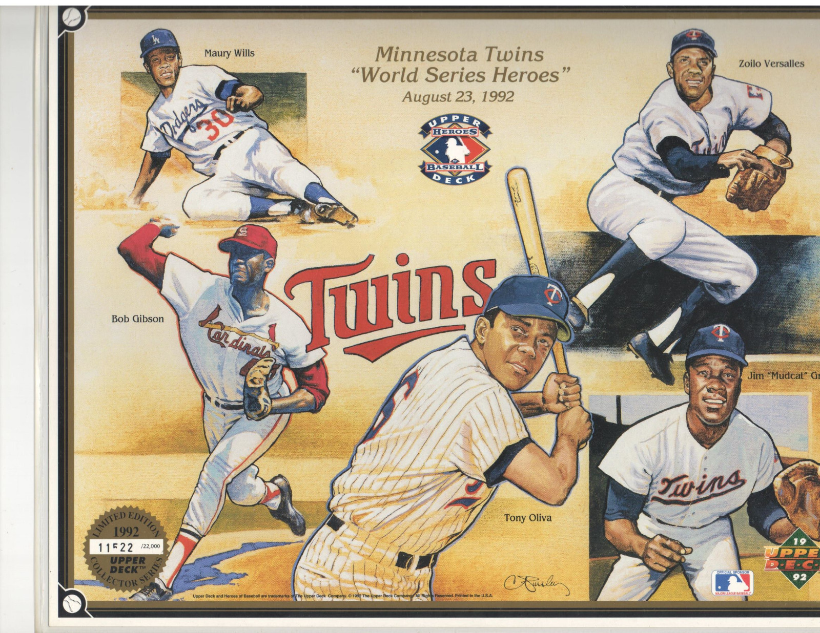 1991 And 1992 Upper Deck And Various 8.5 X 11 Heroes Of Baseball ...