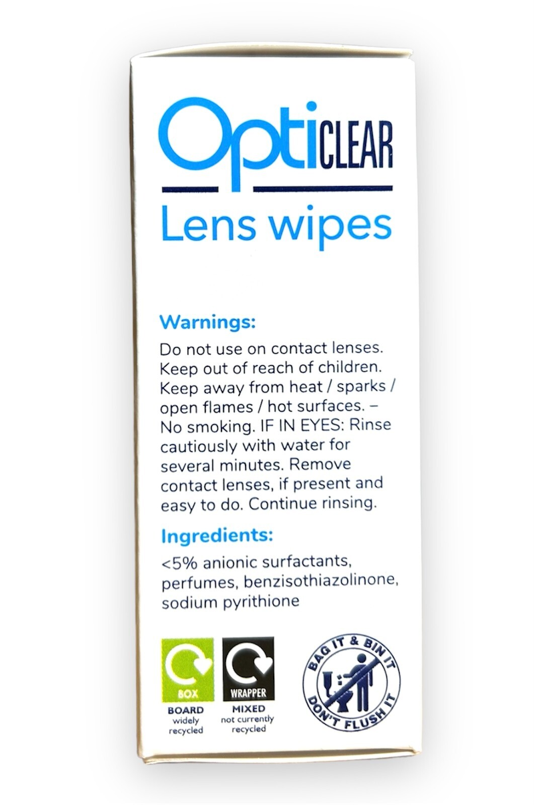 Pack of 2 Opticlear Lens Wipes 100% Smer free - Kind to Coatings ...