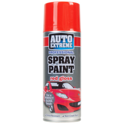 RED GLOSS AEROSOL SPRAY PAINT AUTO CAR VAN BIKE RESTORE METAL 400ML ...