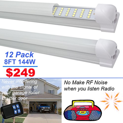 Frost 8' Led Shop Light No RF FM Interference T8 Integrated Led Tube ...