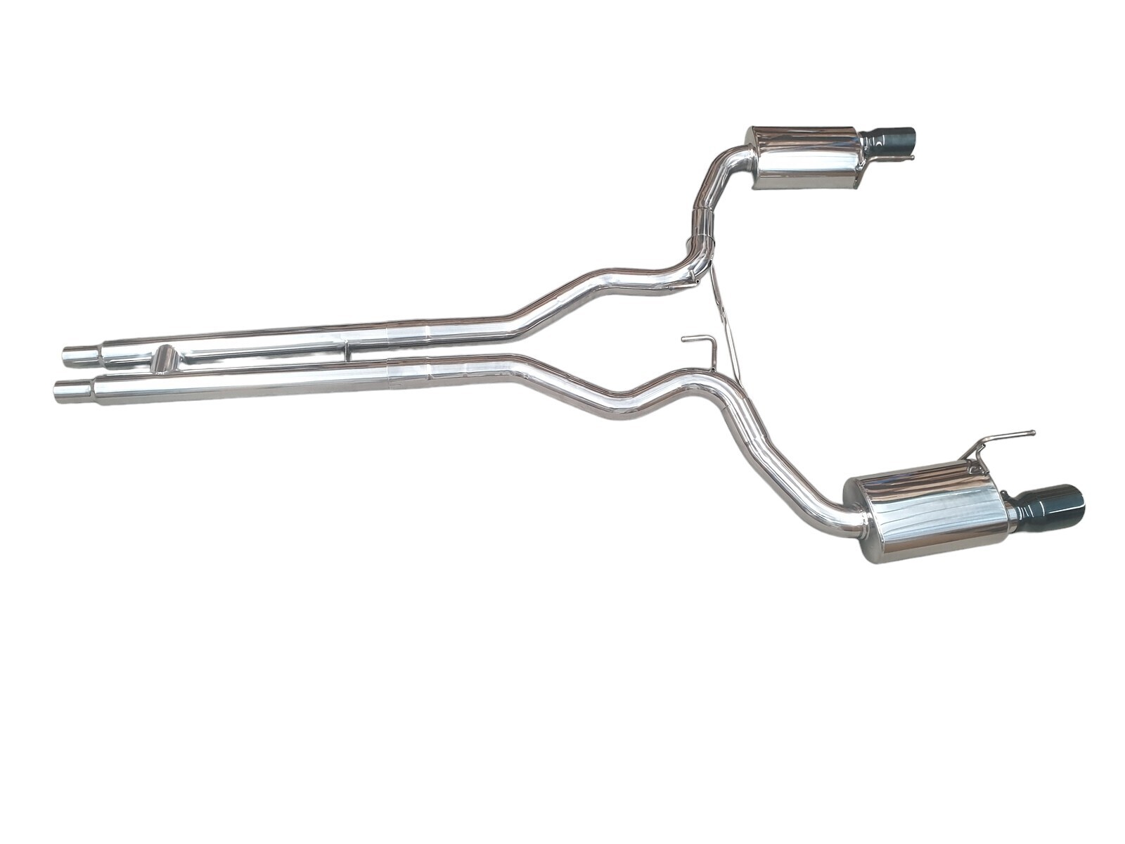 CAT BACK EXHAUST for FORD MUSTANG 2015-17 3 INCH H PIPE BLACK TIPS V8 ...