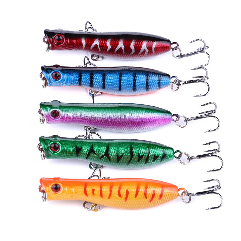 30pcs Mixed Mini Fishing Lures Set Minnow Popper CrankBaits For Bass ...