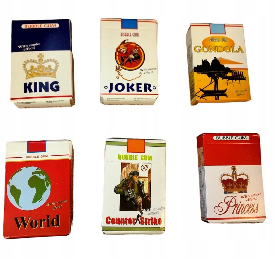 18x Bubble Gum Cigarettes With Smoke Effect 90s Vintage Old School ...