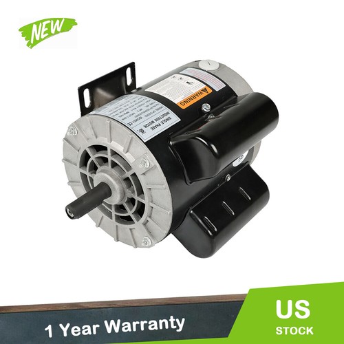 New SPL Compressor Duty Electric Motor 3450 RPM 56 Frame 5/8" Shaft 120 ...