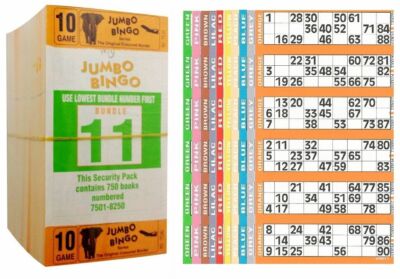 60 10 PAGE GAMES JUMBO BINGO TICKETS 6 TO VIEW JUMBO BINGO BOOKS -10 ...