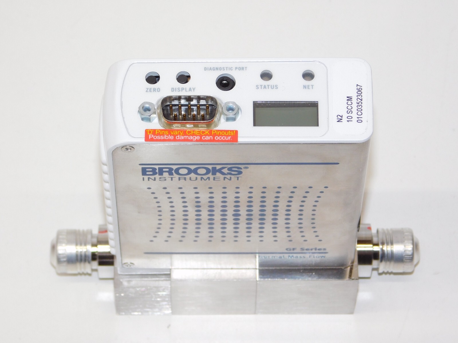 Brooks GF120X-909480 Thermal MFC Mass Flow Controller N2 Nitrogen 10 ...