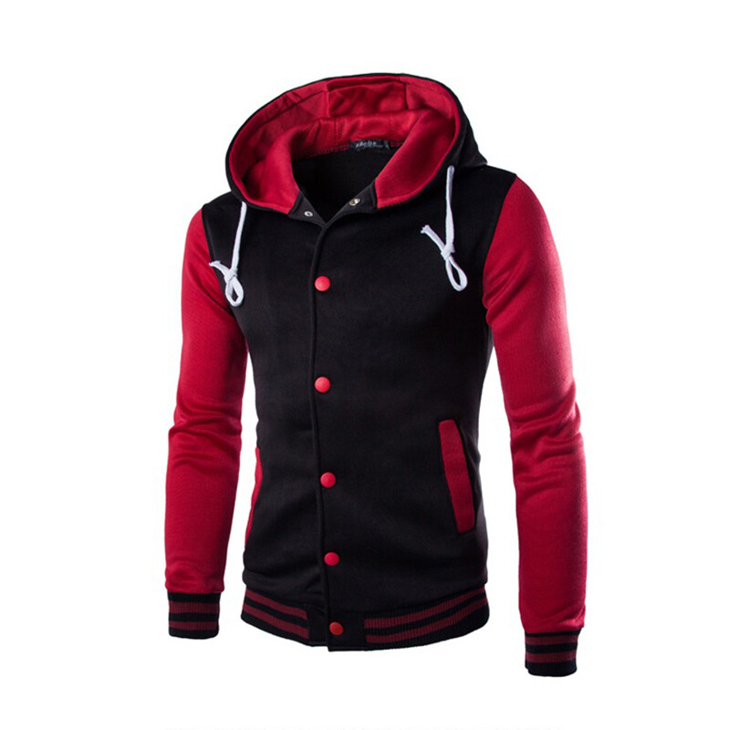 Men's Hoodie Outwear Sweater Warm Coat Baseball Jacket Hooded ...