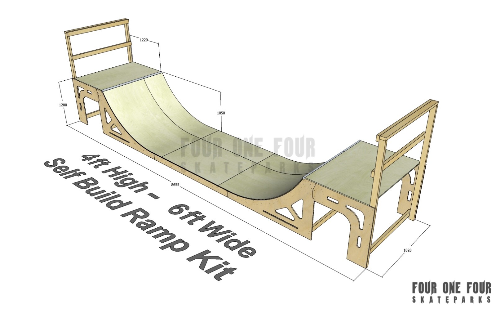 4ft High Skate Ramp Halfpipe - Mini Ramp Kit - Self Build - DIY, BMX ...