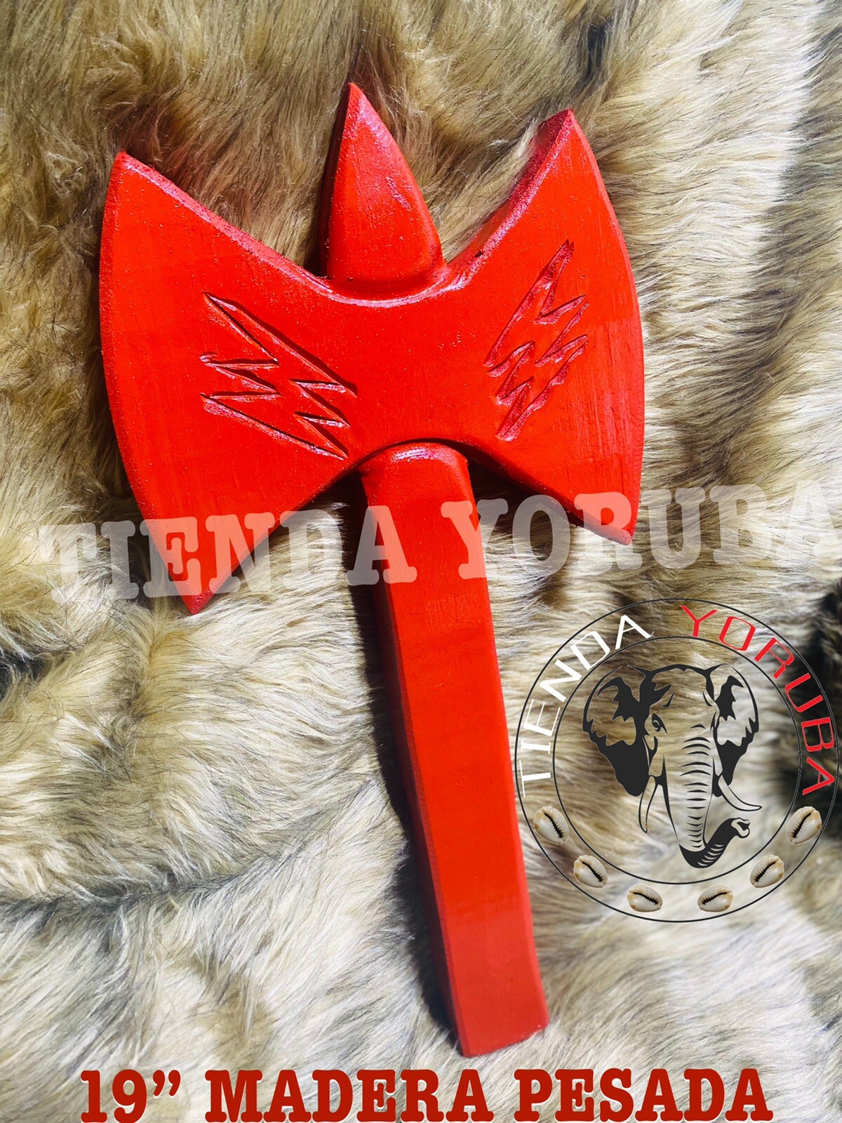 Acha Ax de Shango Chango Madera Asha RELIGION OSHA SANTERIA 19.5” X ...