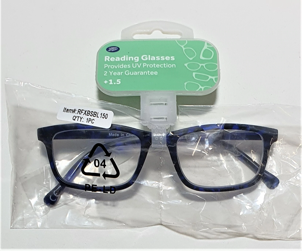 Boots Reading Glasses +1.50 1.50 RRP £18 Unisex Readers Mens Womens ...