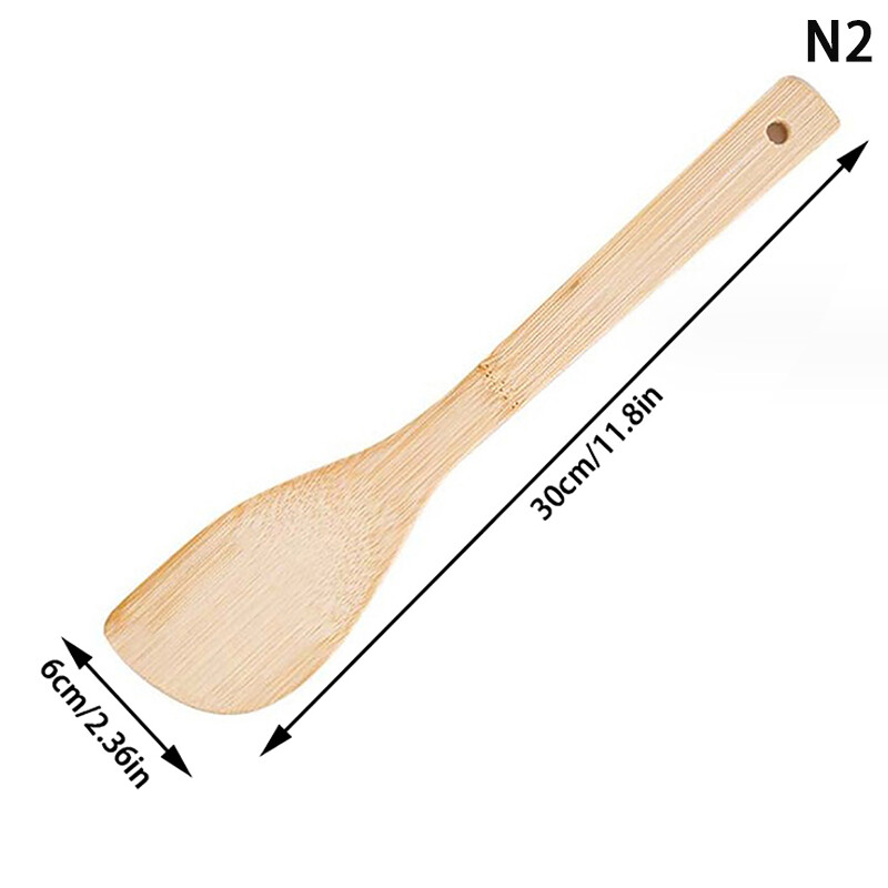 Kitchen Kit Bamboo Non Stick Frying Pan Spatula Bamboo Rice Spoon ...