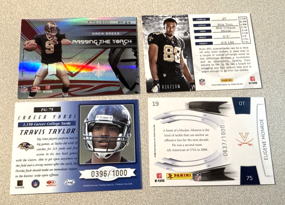 NFL Football Card Serial Numbered Card Lot 20 Cards | eBay