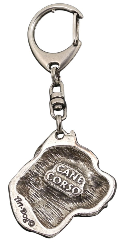 Cane Corso, Italian Cane Corso - Silver-plated key ring with dog ...