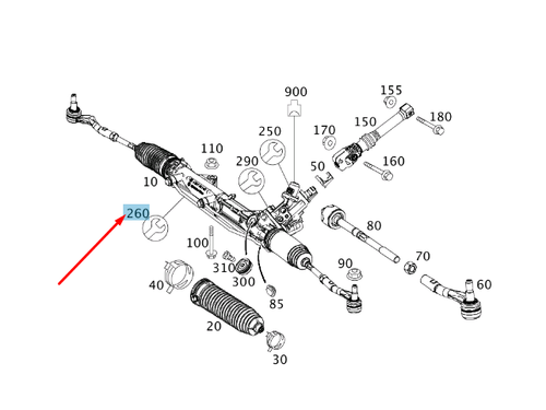 MERCEDES-BENZ C W204 Steering Gear Repair Kit RHD A2044608800 NEW ...