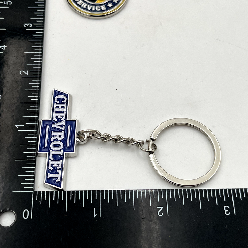 Black Leather Keychain Chevrolet Corvette Metal Enamel Emblem Sign Key ...