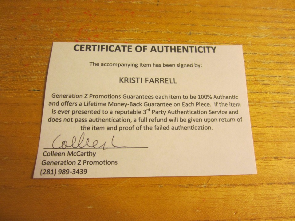 Kristi Farrell Model Autographed/Signed 8X10 Photograph | eBay