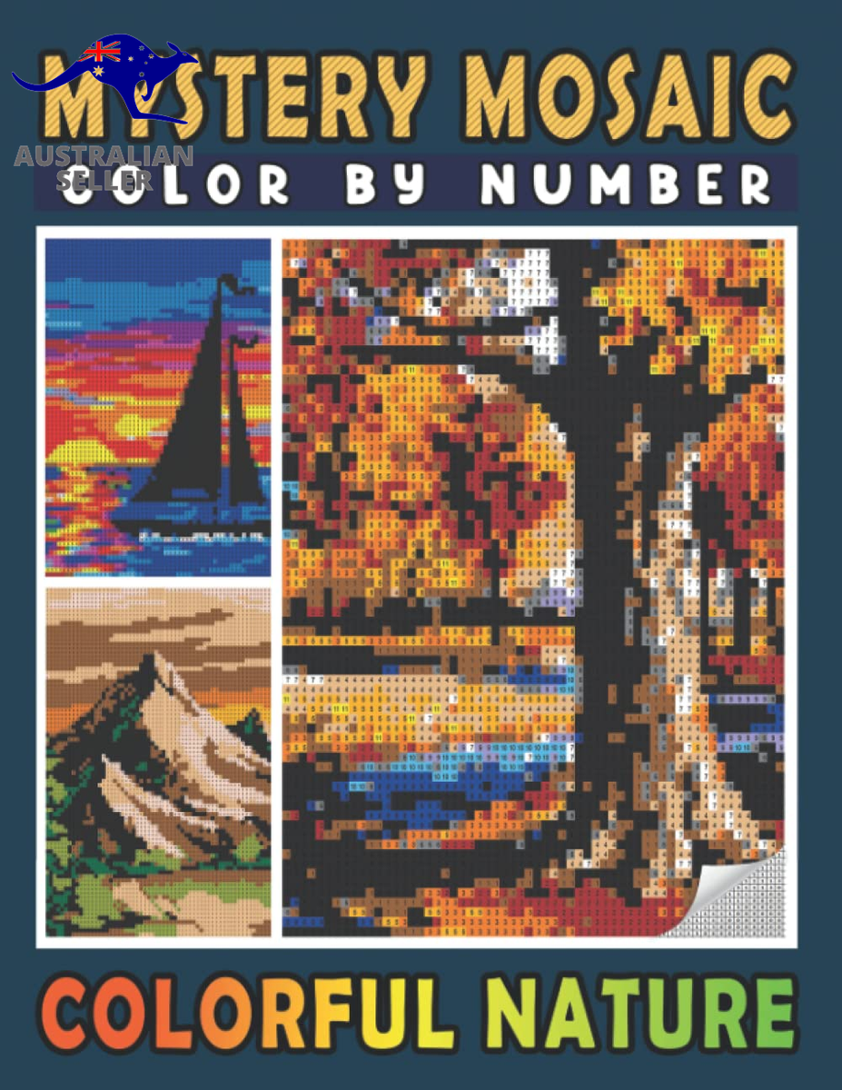 Mystery Mosaics Coloring Pages Printable New Large Print Mystery