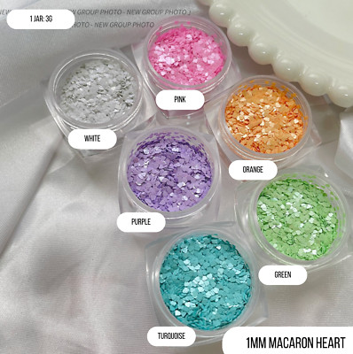 1MM Neon/Macaron Heart Glitter Confetti (3G Jar) | eBay