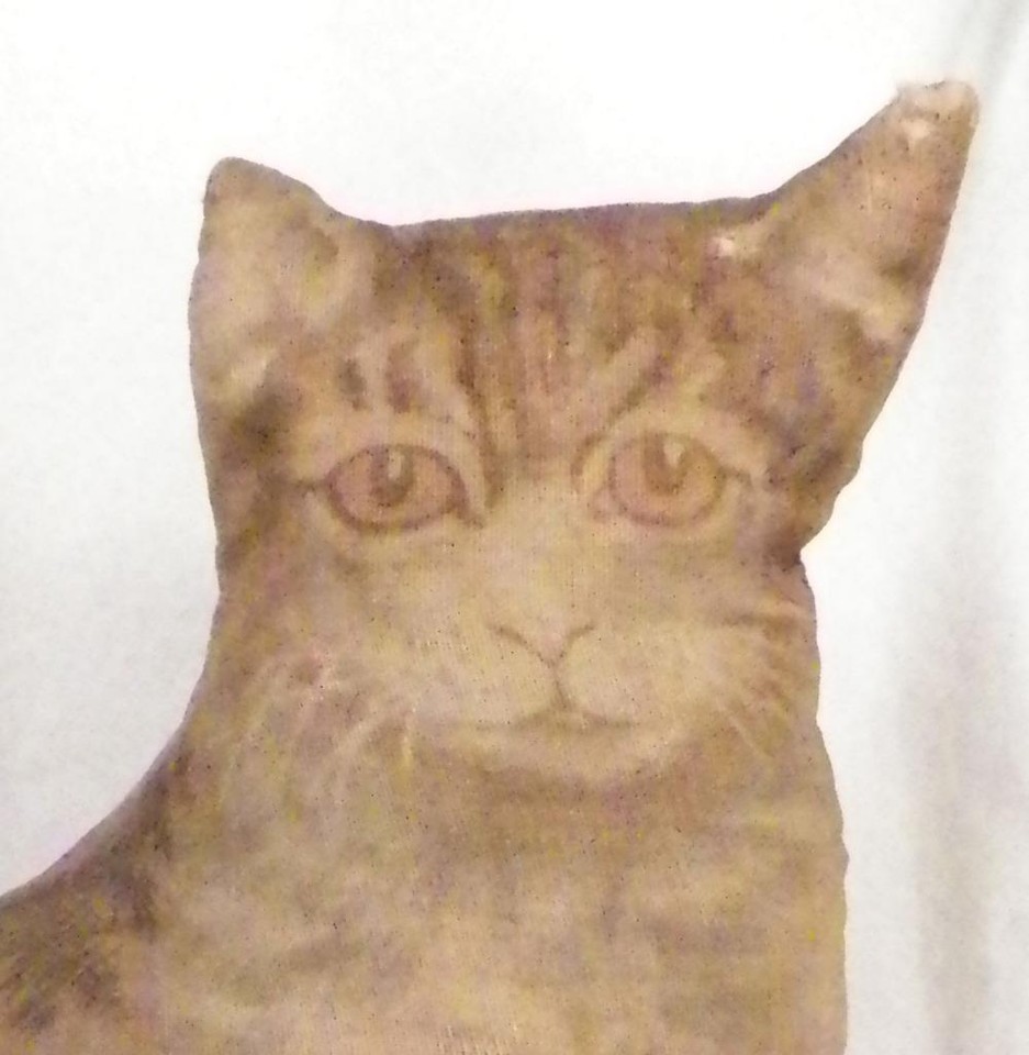 Tabby Cat Cloth Toy Doll Stuffed Arnold Print Works 1892 Antique Large ...