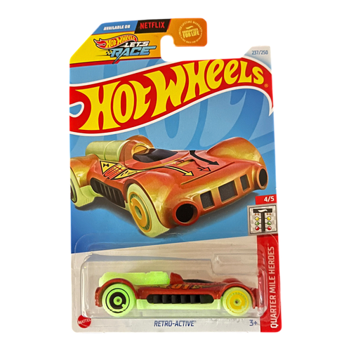 GLOW-in-the-DARK Hot Wheels Retro-Active Quarter Mile Heroes 4/5 237/ ...