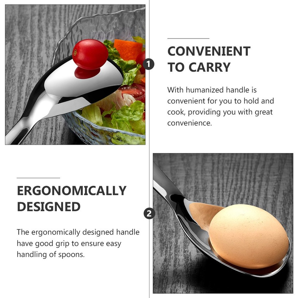 Stainless Steel Rice Spoon Deepen Soup Spoon Household Serving Spoon ...