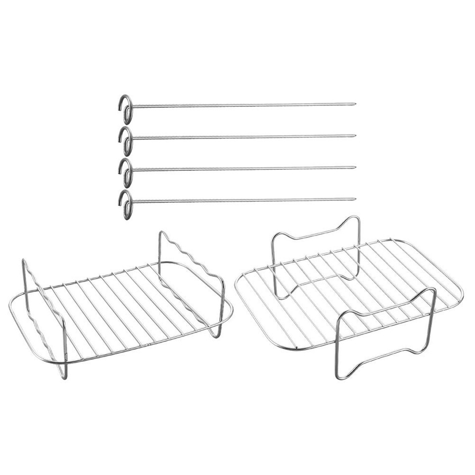 Round Steamer Rack Air Fryer Grilled Wire Cooking Stand-up Skewers ...