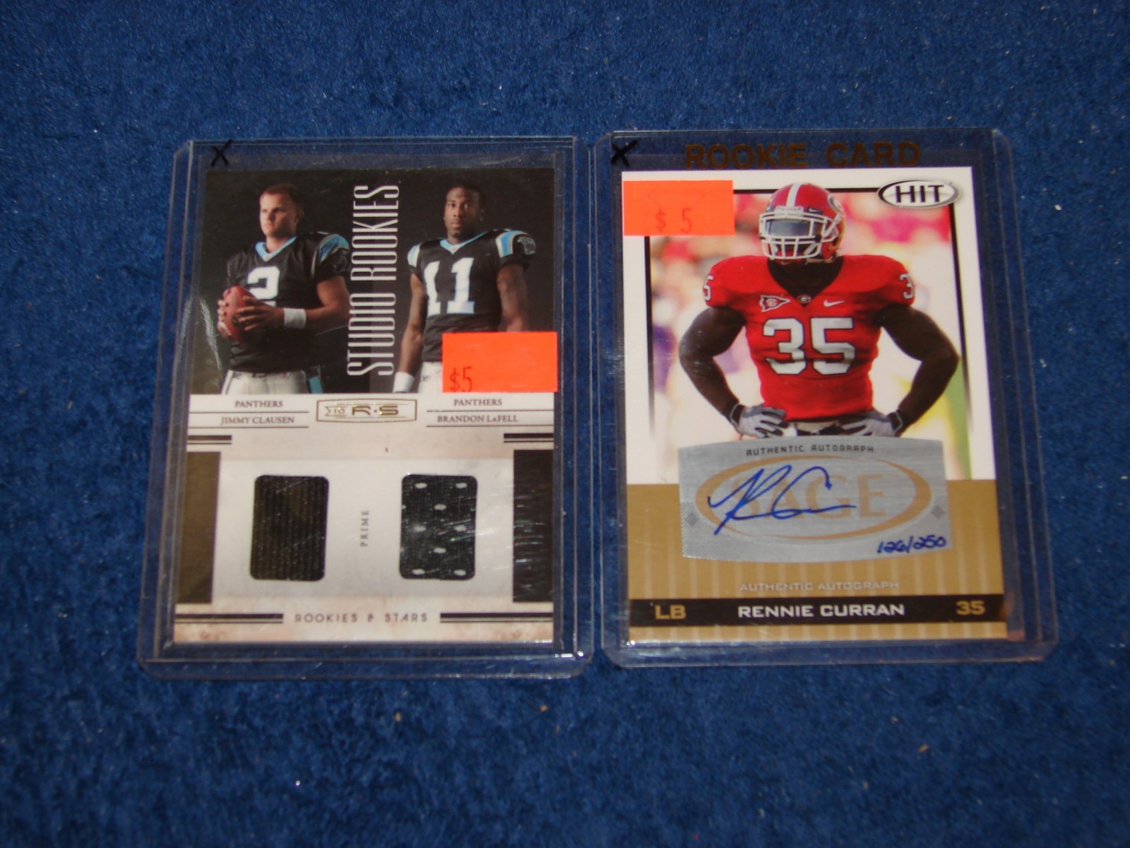 JIMMY CLAUSEN BRANDON LAFELL PANTHERS 2010 R&S STUDIO ROOKIES DUAL ...