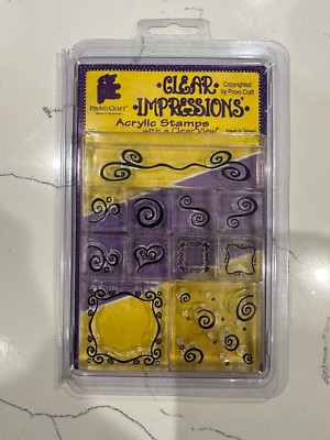Provo Craft 11 Clear Impressions Acrylic Stamps with a Clear View ...