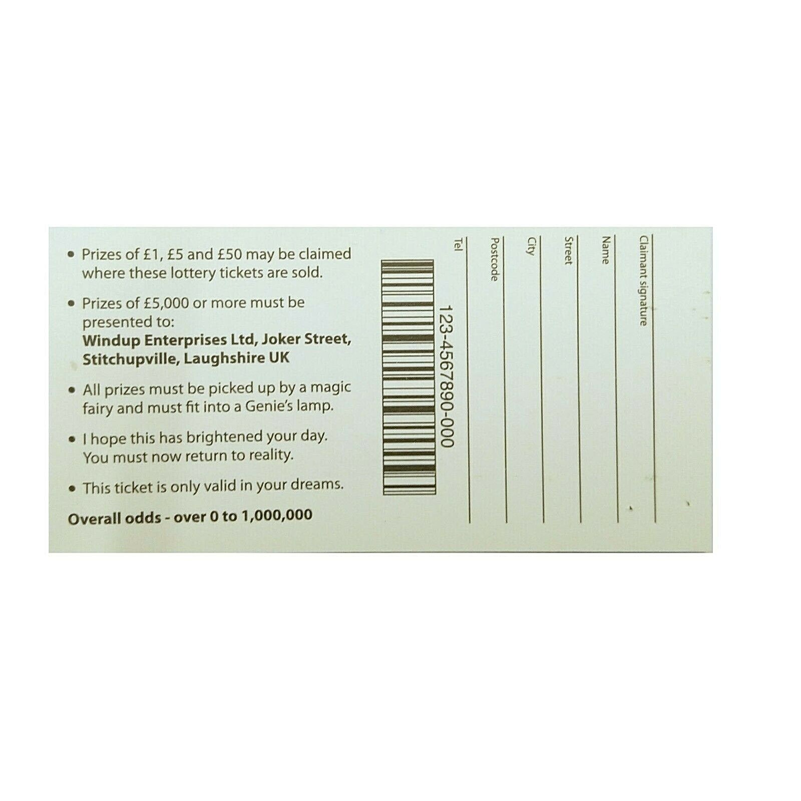 3x Fake Winning Scratch Cards Jackpot Lottery Ticket Prank Joke Lotto ...