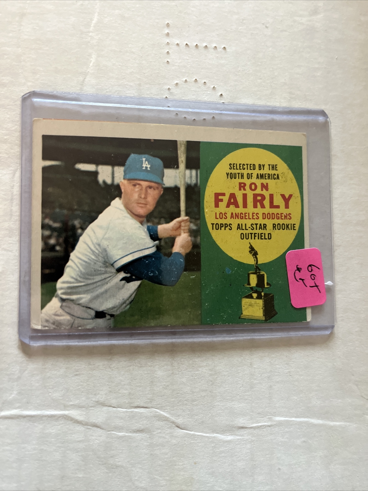 1960 Ron Fairly Los Angeles Dodgers Topps All-Star Rookie Outfield ...