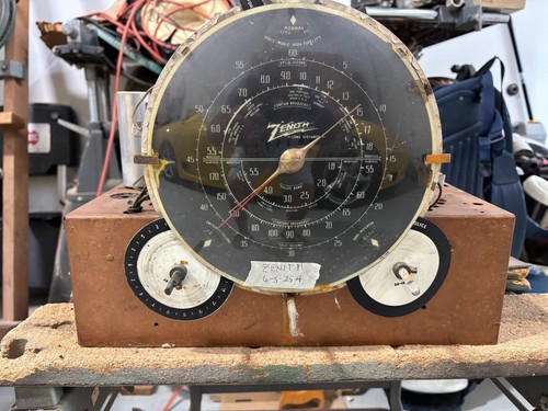 Nice Zenith model 6-S-254 tube radio chassis with dial glass | eBay