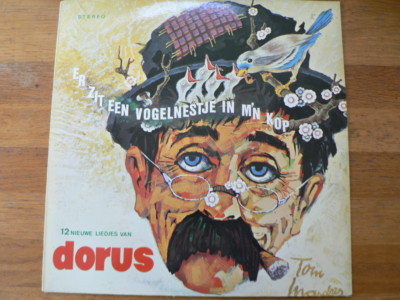 LP RECORD VINYL DORUS ER ZIT EEN VOGELNESTJE IN M'N KOP TOM MANDERS | eBay