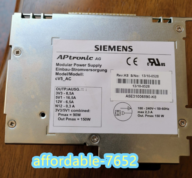 Siemens APTRONIC AG Modular Power Supply Cv5 AC A5e31006890-k8 XLNT ...