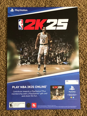 NBA 2K25 Jayson Tatum Poster Video Game Store Signage Mylar Display PS5 ...